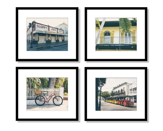 Key West Florida Wall Art Print Set Beach Decor Florida - Etsy