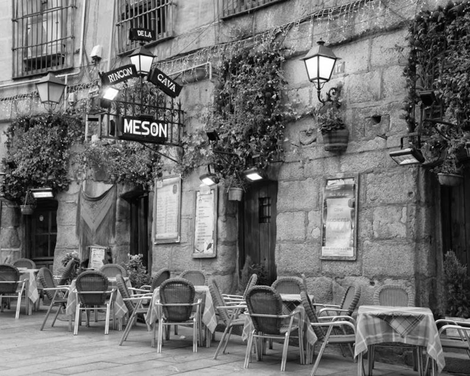 Spain, Madrid Print, Spanish Kitchen Decor, Black and White Photography ...