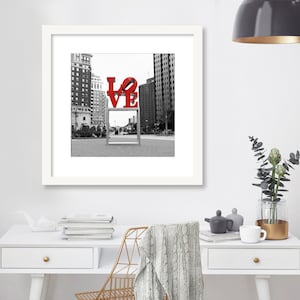 Love Park, Philadelphia Print, Black and White Photography, Philly Wall ...