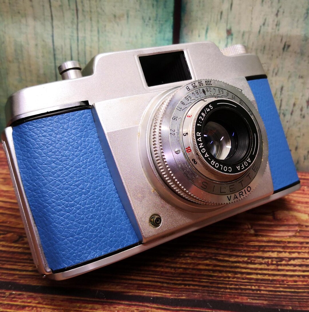 Serviced 1950s Blue Agfa Silette Type 3 35mm Film Camera - 45mm F2.8 ...
