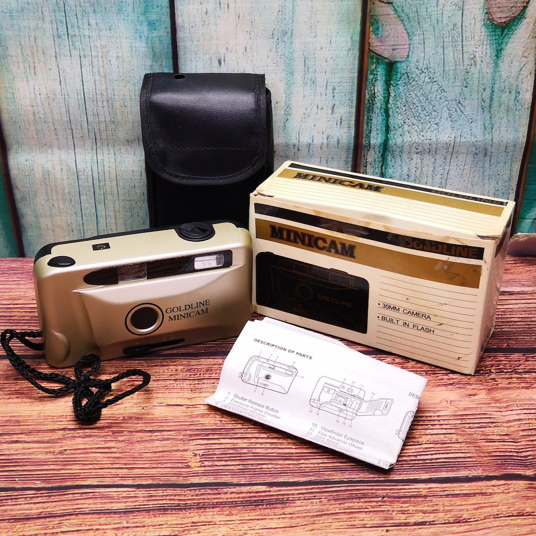 1990s Goldline Minicam 35mm Point and Shoot Film Camera With Flash ...