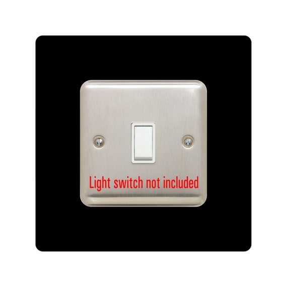 Single LIGHT SWITCH SURROUND Square Acrylic Back Panel or | Etsy UK