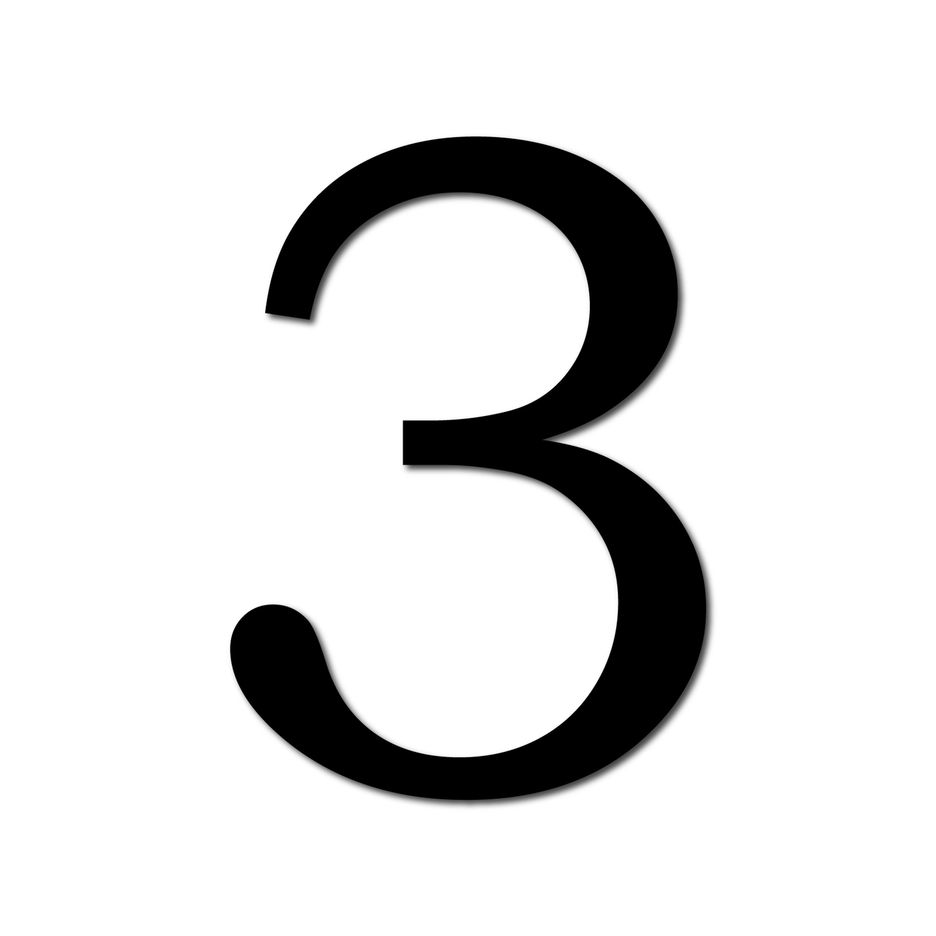 House Number 3 BOOKMAN Door Numbers in 3 Sizes 15 20 25cm / | Etsy