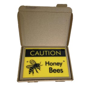Beekeeping Warning Sign Caution Honey Bees, Hive Protection Equipment ...