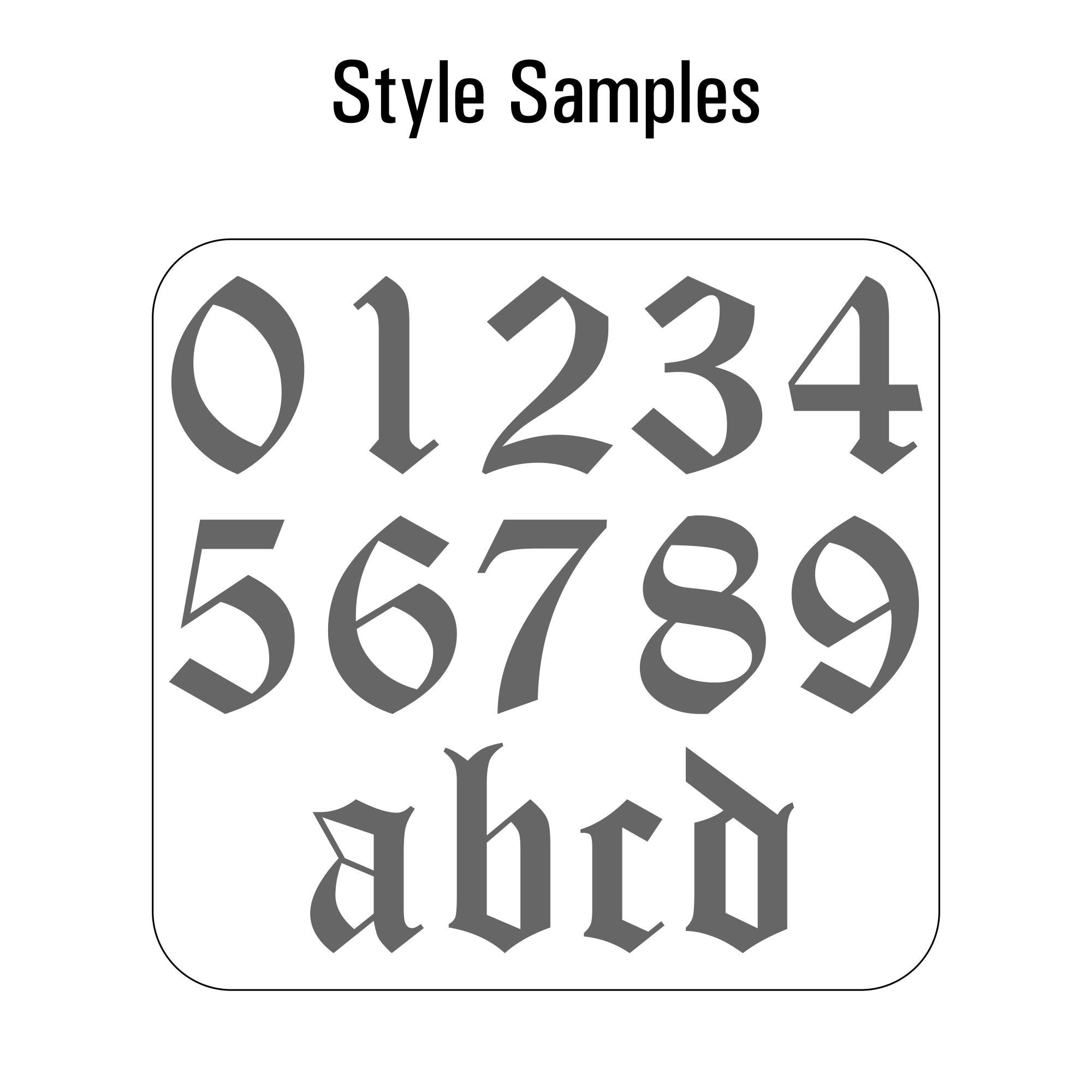 House Number 6 OLD ENGLISH Door Numbers in 3 Sizes 15 20 - Etsy