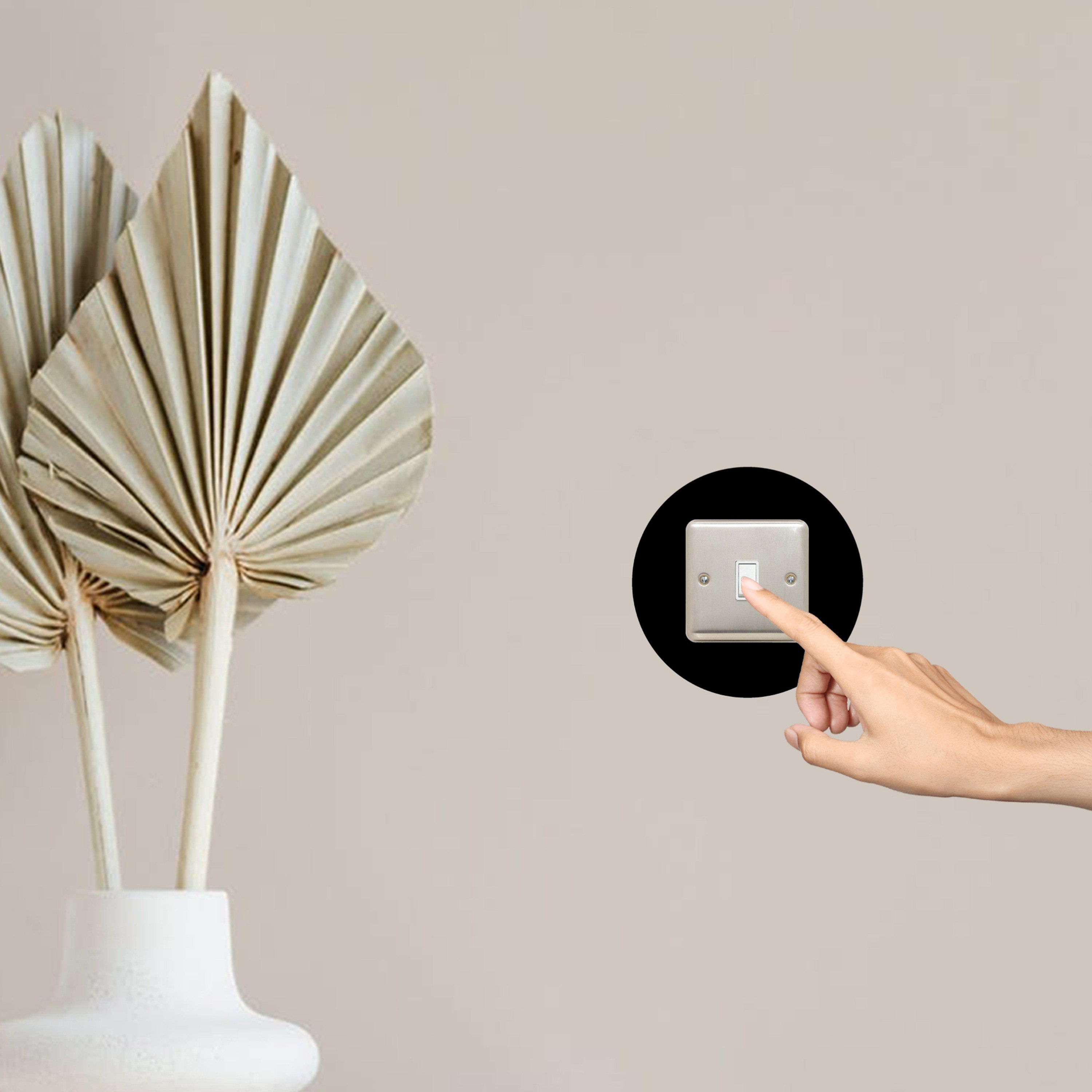 Single LIGHT SWITCH SURROUND round acrylic back panel or | Etsy