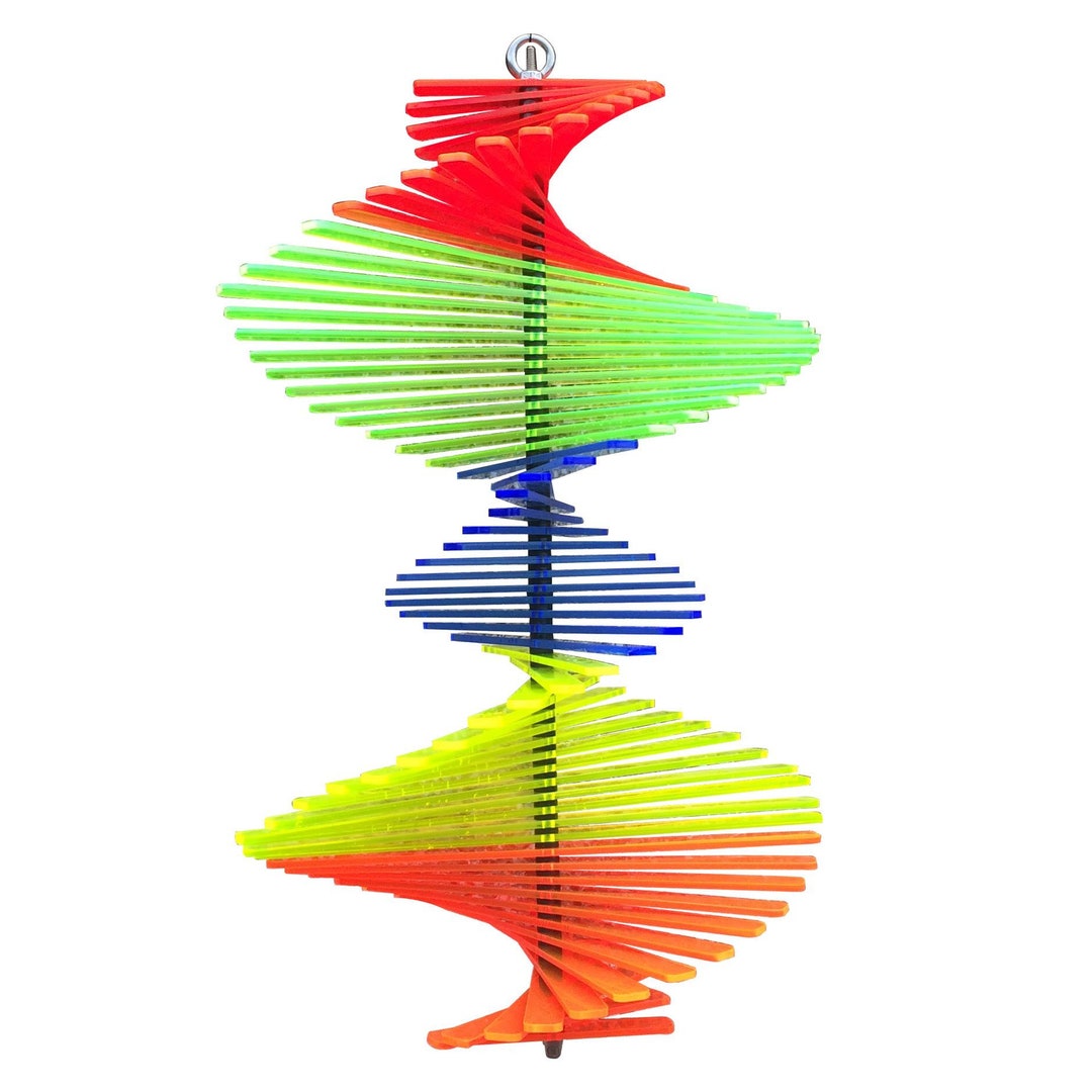 Glowing Wind Spinner: Acrylic Sun Catcher, Vibrant Garden Decoration - Etsy