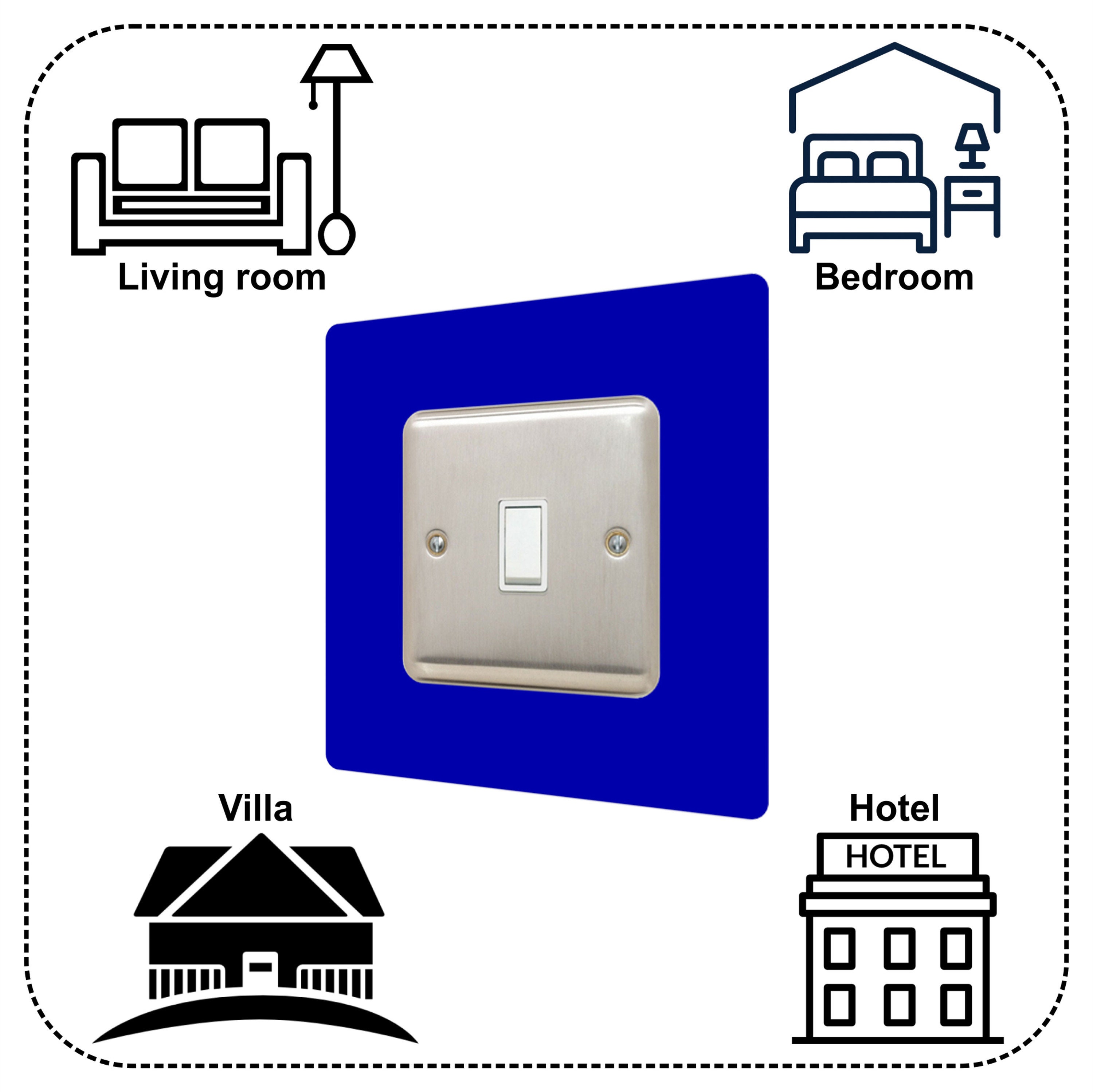 Single LIGHT SWITCH SURROUND Square Acrylic Back Panel or | Etsy UK