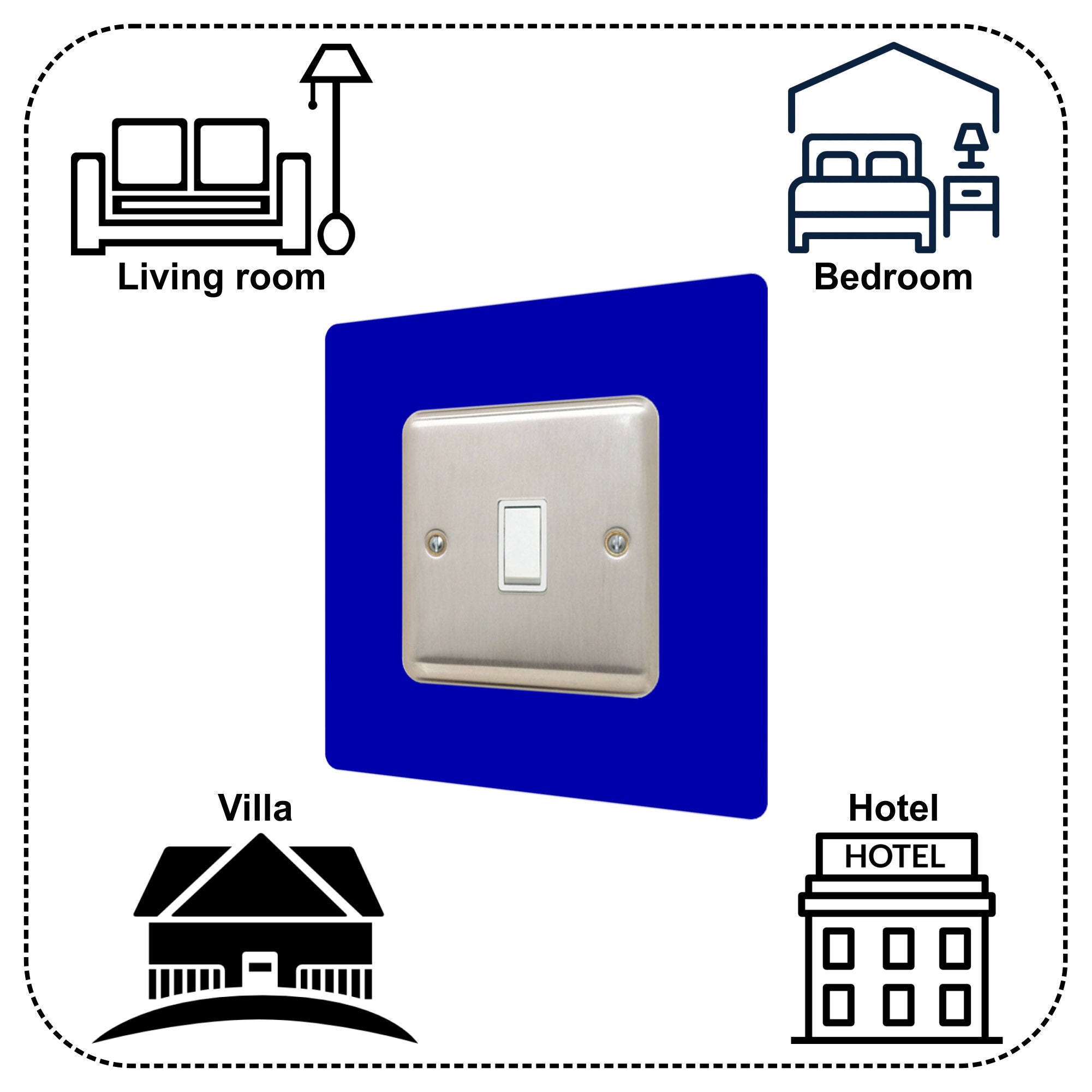 Single LIGHT SWITCH SURROUND Square Acrylic Back Panel or - Etsy UK