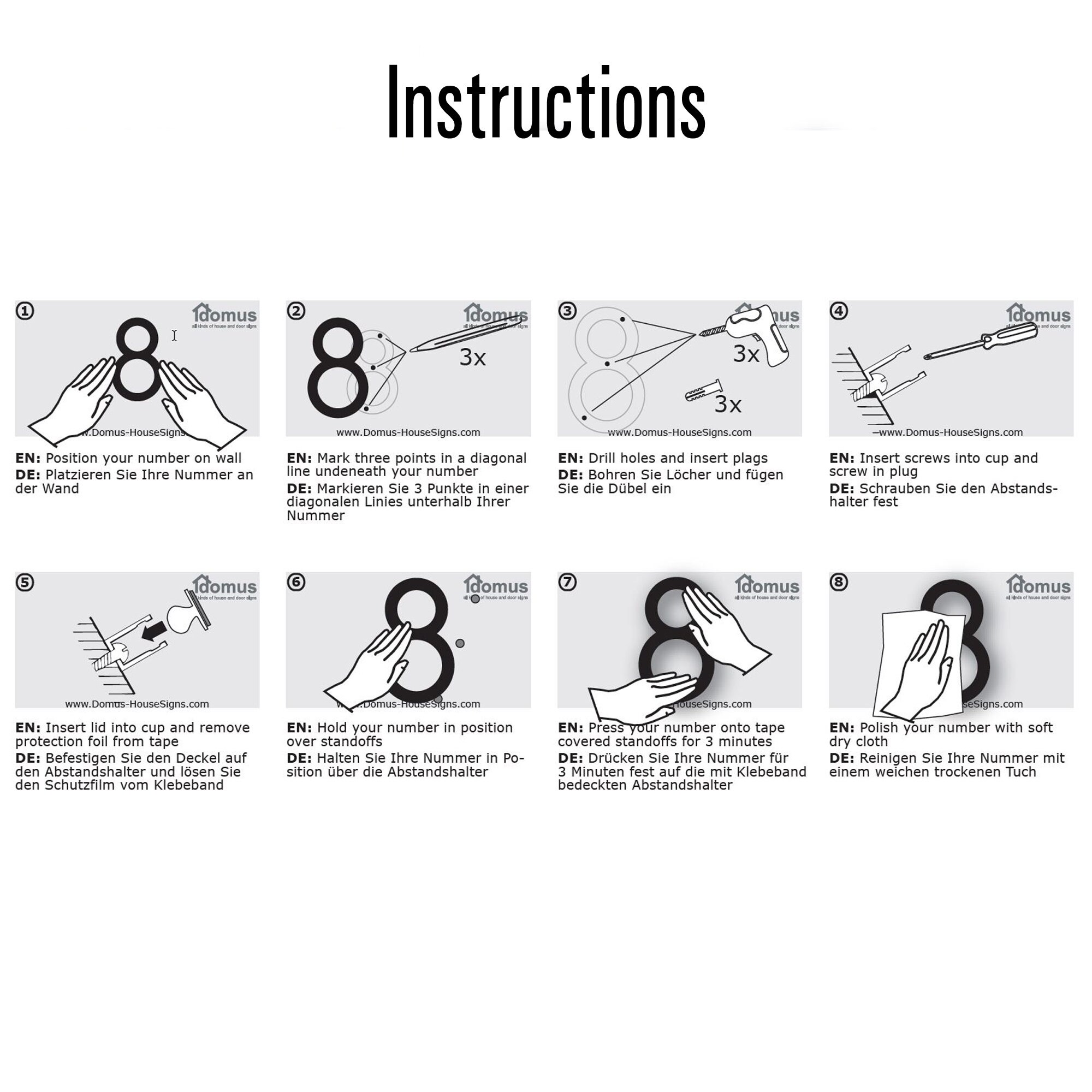 House Number 2 FUTURA Door Numbers 3 Sizes 15 20 25cm / - Etsy