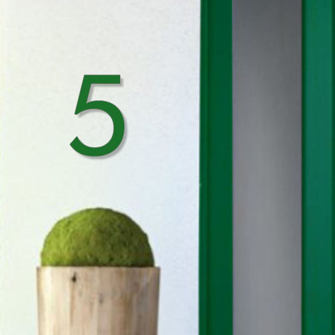 House Number 5 FUTURA Door Numbers in 3 Sizes (15, 20, 25cm / 5.9, 7.8 ...