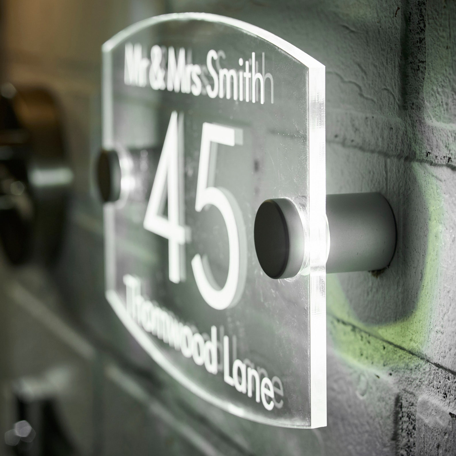 Illuminated Personalised House Sign for Front Door Bespoke to - Etsy