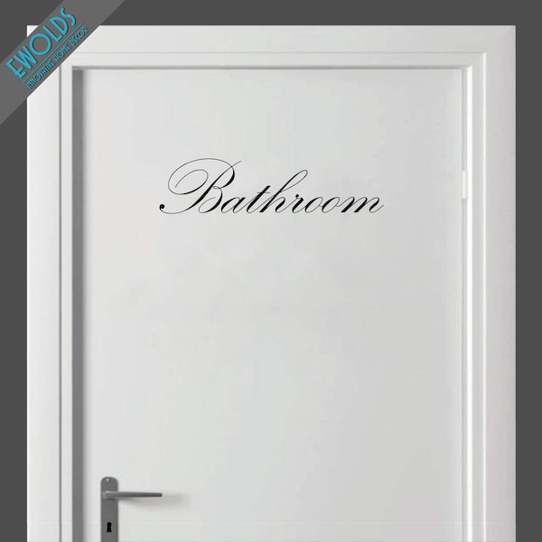 Bathroom Door Decal - Etsy
