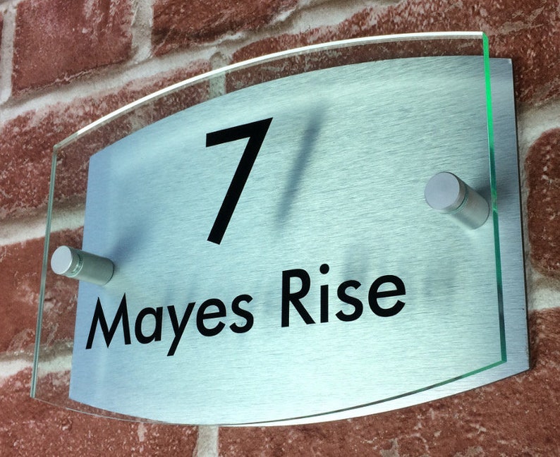 Personalised House Sign 'epsilon L' Door Numbers Letter Address Plaque ...