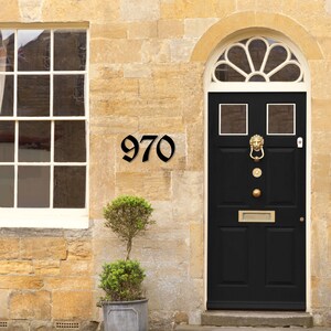 Old English Acrylic House Number: Modern Floating Door Sign, Choose ...