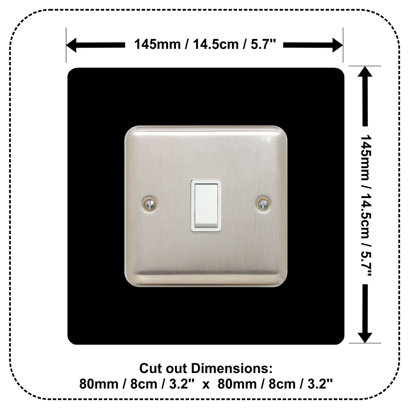 Single LIGHT SWITCH SURROUND Square Acrylic Back Panel or - Etsy UK