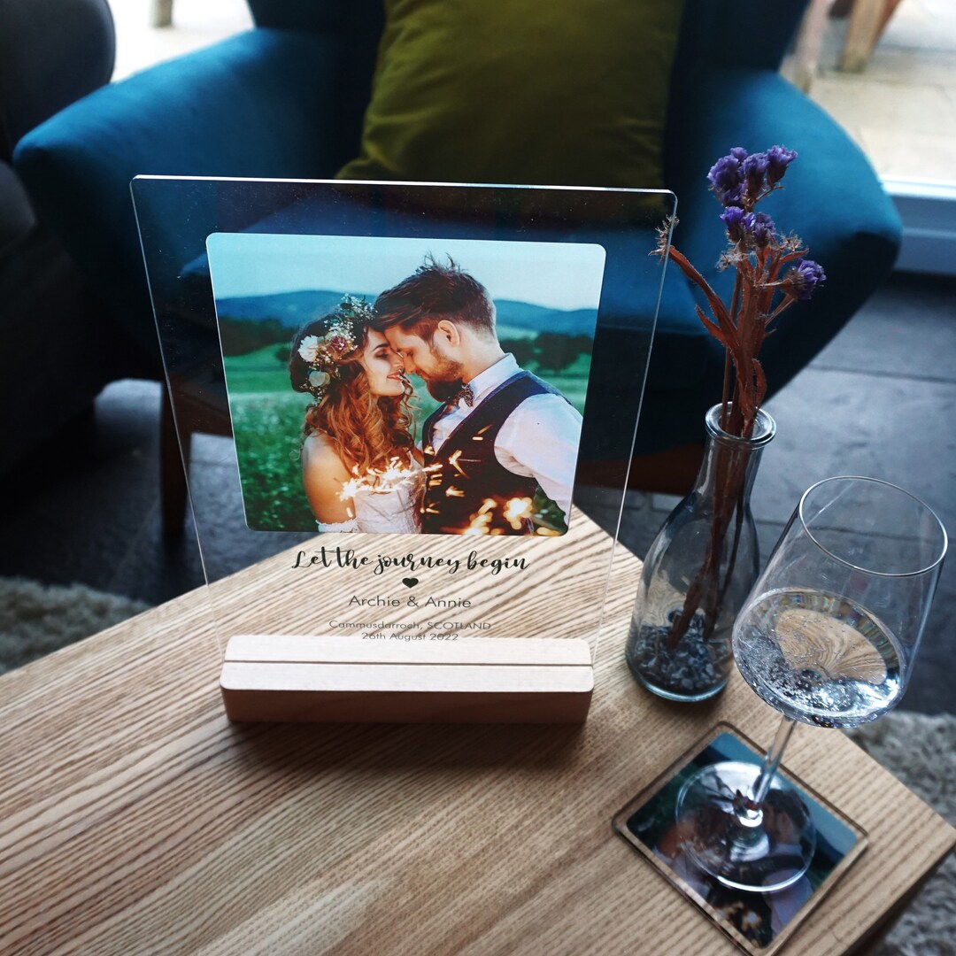 Personalized Photo Acrylic Plaque: Custom Wedding or Birthday Gift ...