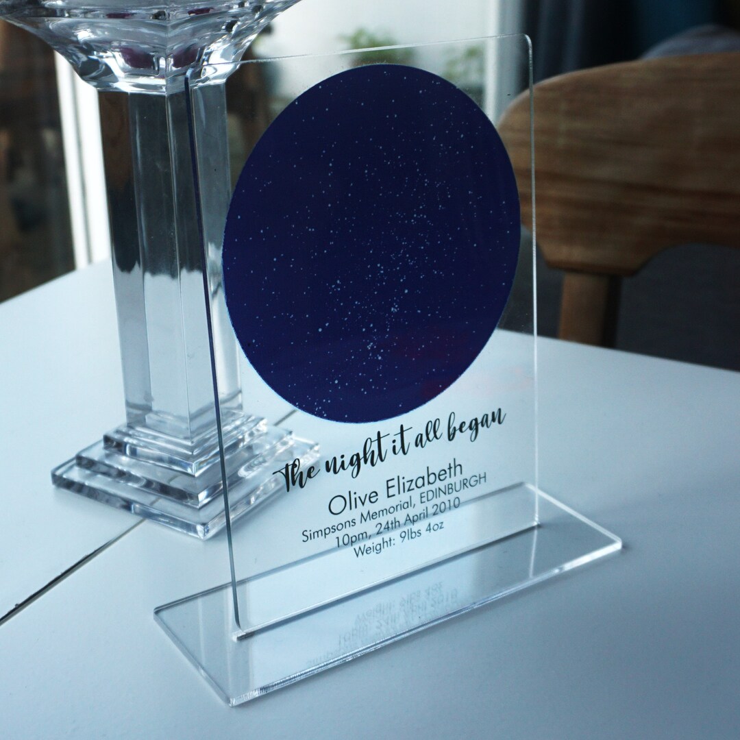 Personalized Night Sky Acrylic Plaque: Custom Star Map Gift, Acrylic ...