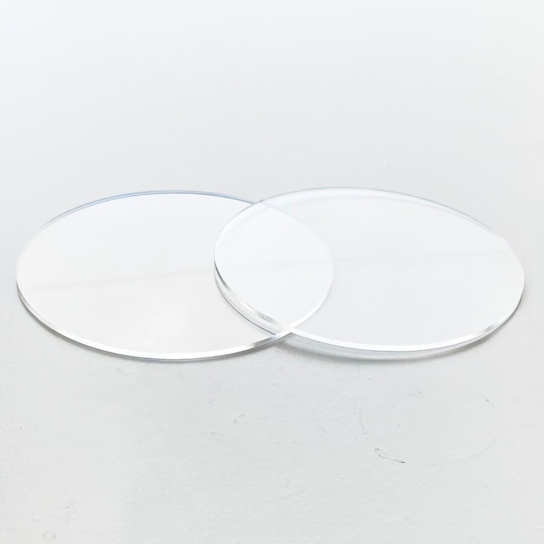 Set of 2 Cake Disc Boards 6 to 10 Inch Clear Glossy Acrylic Round Disk ...