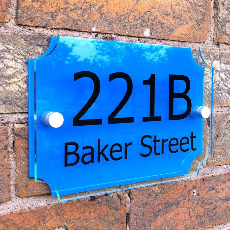 House Sign Plaque Personalised Door Number Street Name Custom - Etsy
