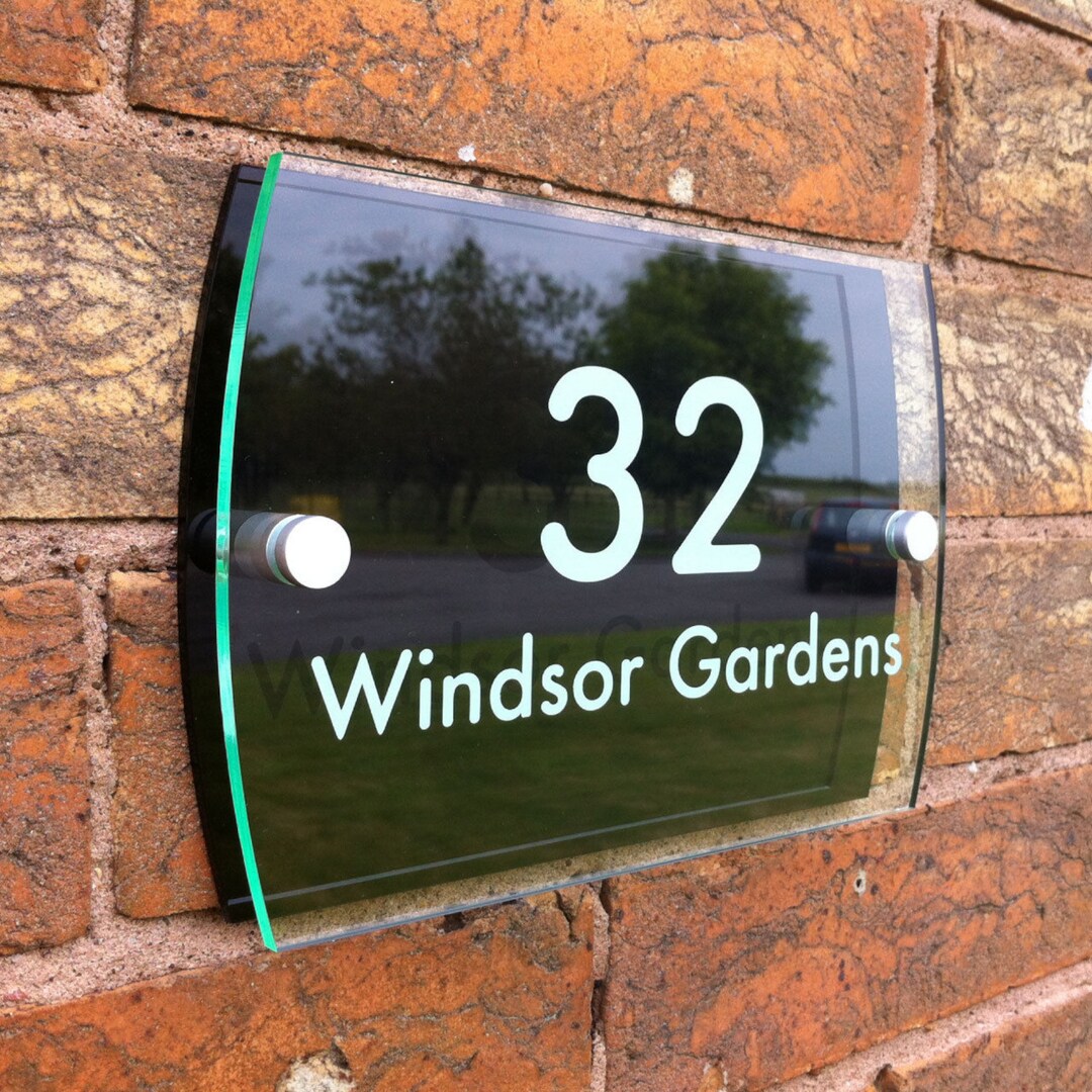 Made to Order House Sign Plaque Choice of Lettering Style and Colour ...