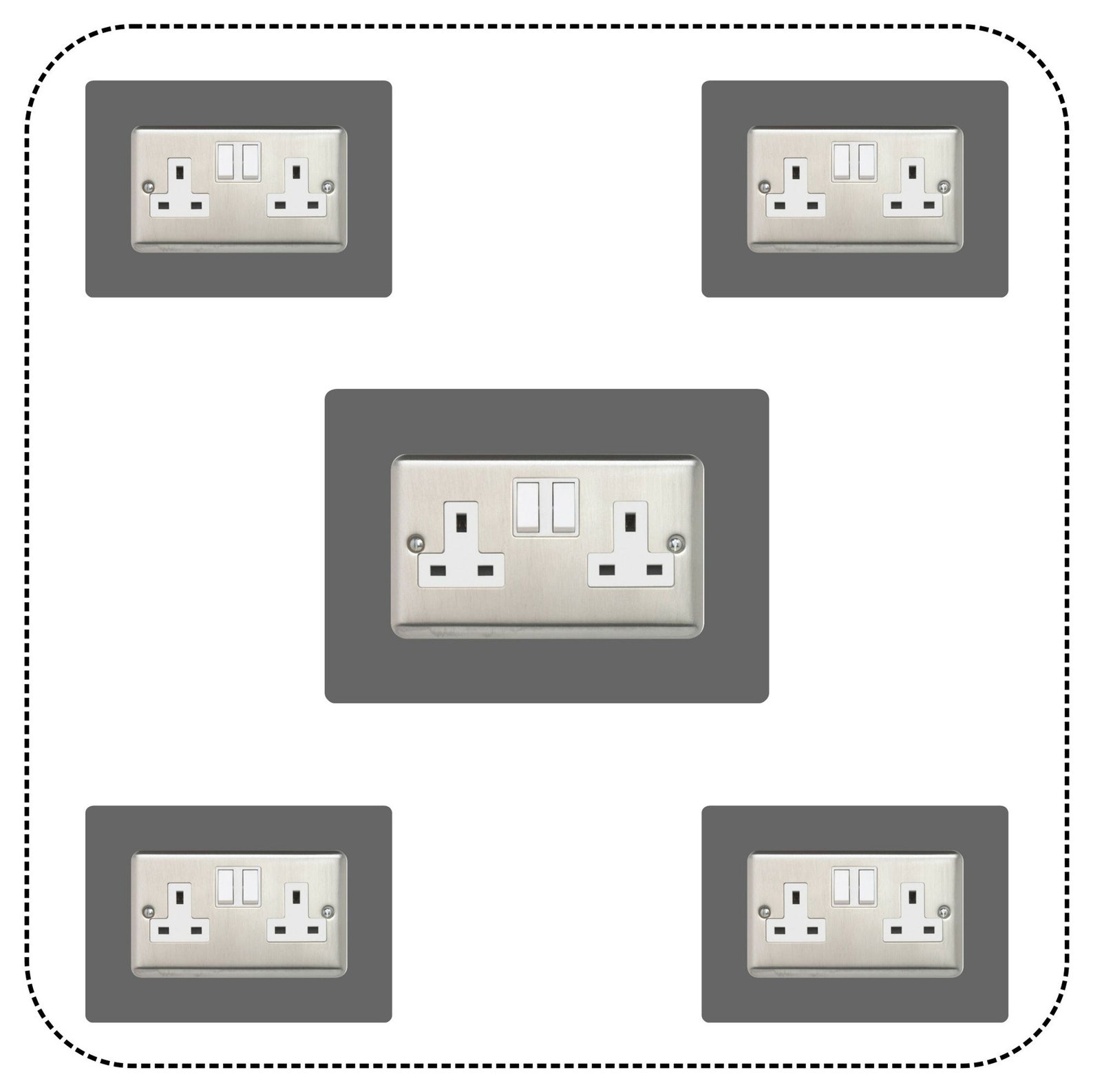 5x Double Socket Surround Acrylic Back Panel or Plate | Etsy