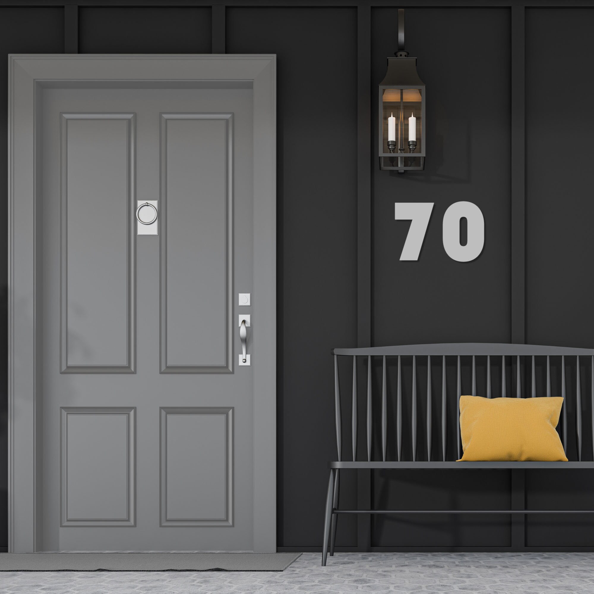 House Number 2 BAUHAUS Door Gate Numbers 3 Sizes 15 20 25cm - Etsy
