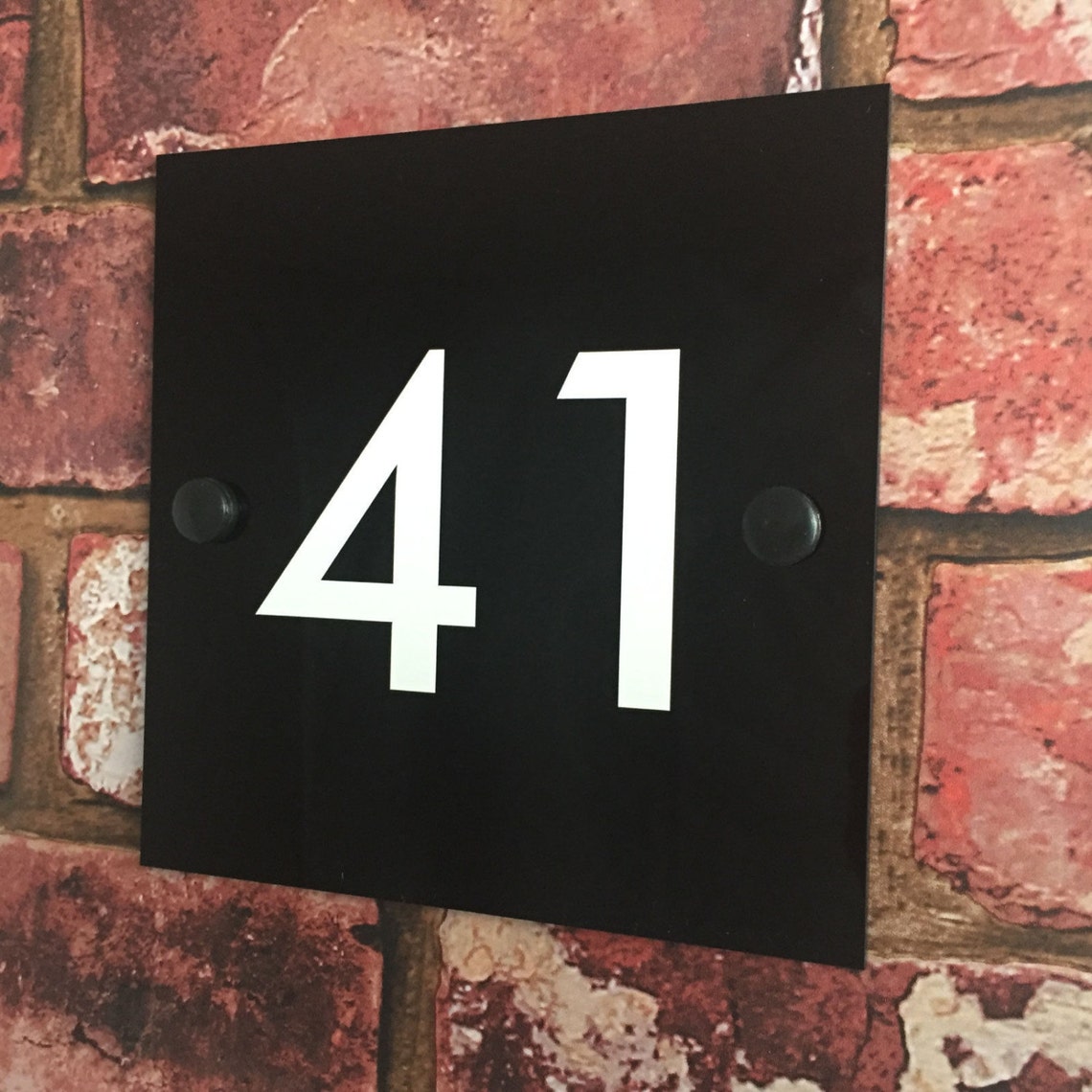 Modern House Sign Plaque Door Number Acrylic Perspex - Etsy
