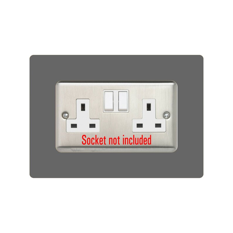 5x Double Socket Surround, Acrylic Back Panel or Plate, Protect Wall ...