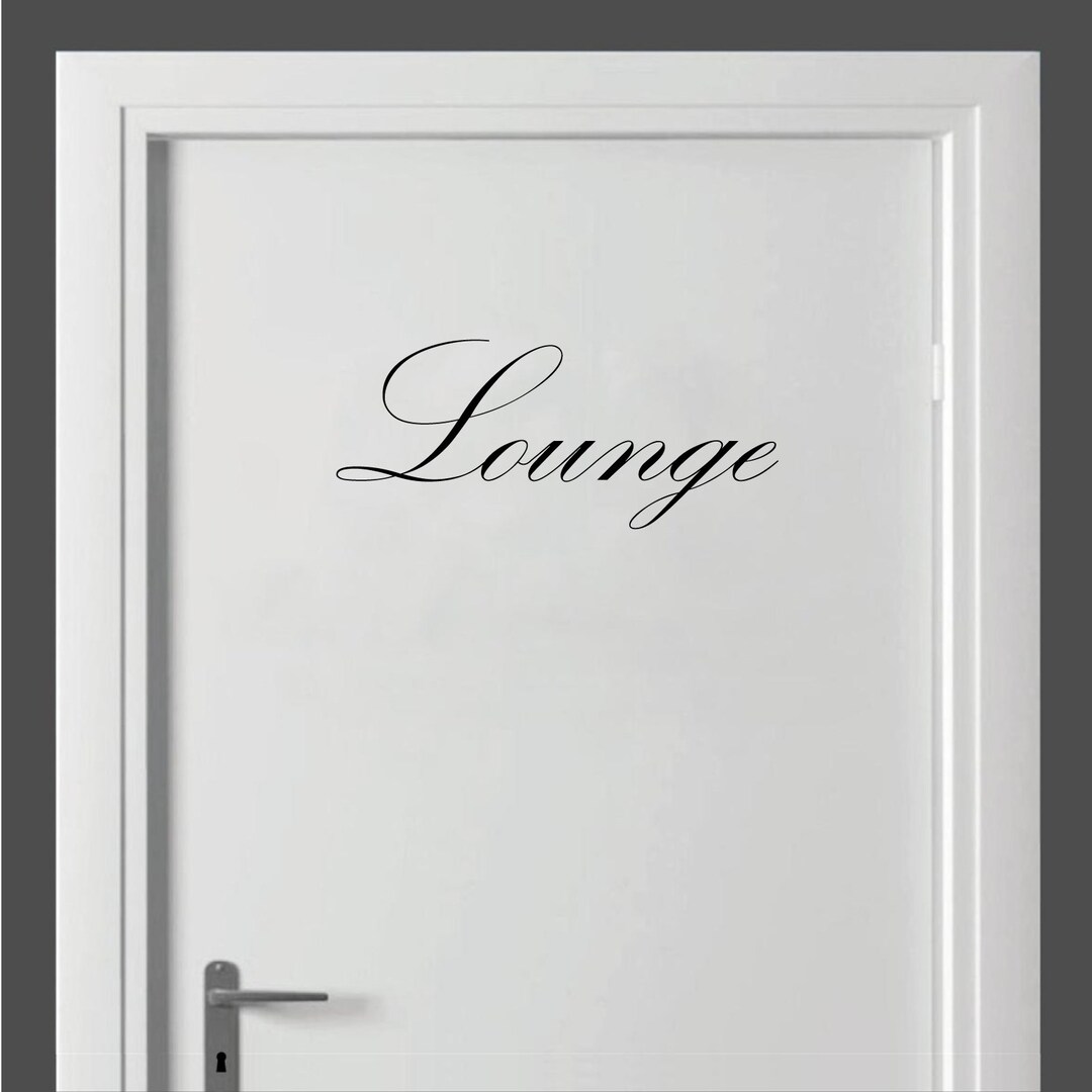 Lounge Calligraphy Vinyl Decal | Home Decoration, Bar Decor - Etsy