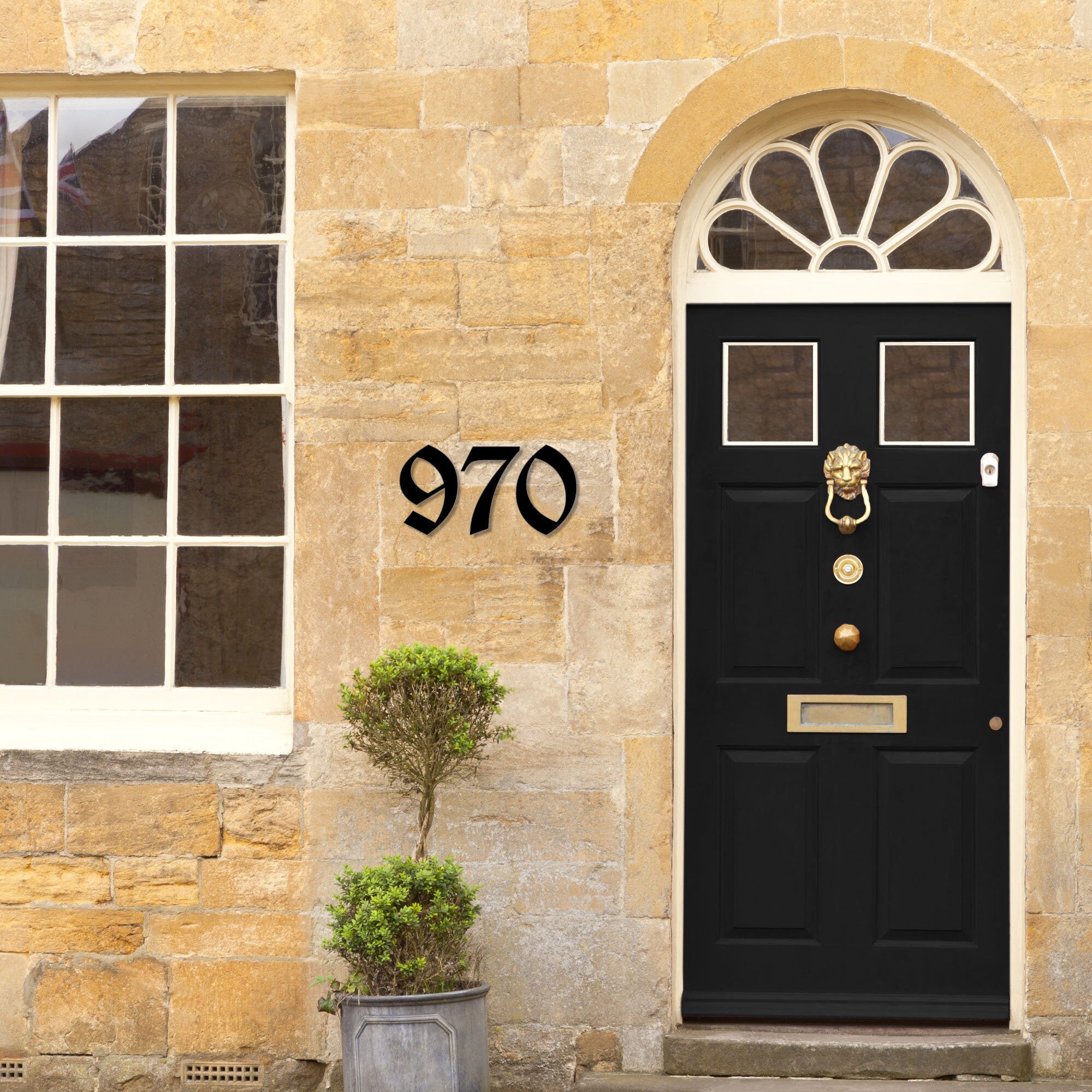 House Number 6 OLD ENGLISH Door Numbers in 3 Sizes 15 20 - Etsy