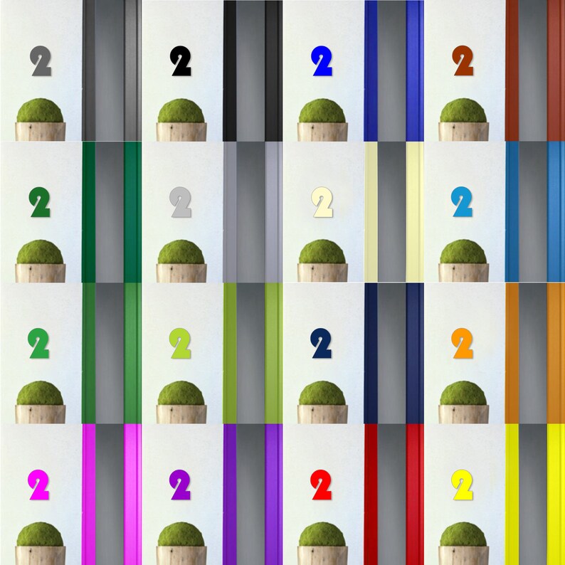 House Number 2 BAUHAUS Door Gate Numbers 3 Sizes 15 20 25cm - Etsy