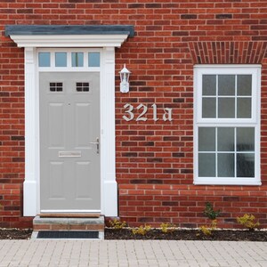 Old English Acrylic House Number: Modern Floating Design With Fixings ...