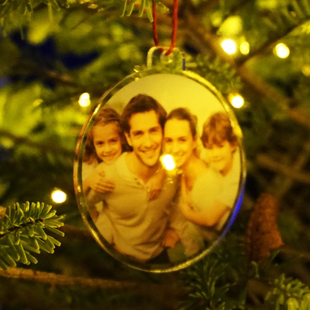 Personalized Photo Christmas Bauble: Custom Acrylic Ornament. - Etsy