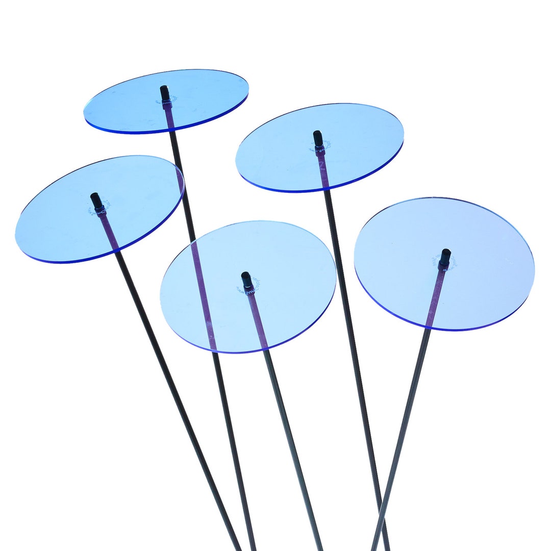 Sun Disc Garden Stakes, Set of 5, Glowing Light Collectors, Large - Etsy
