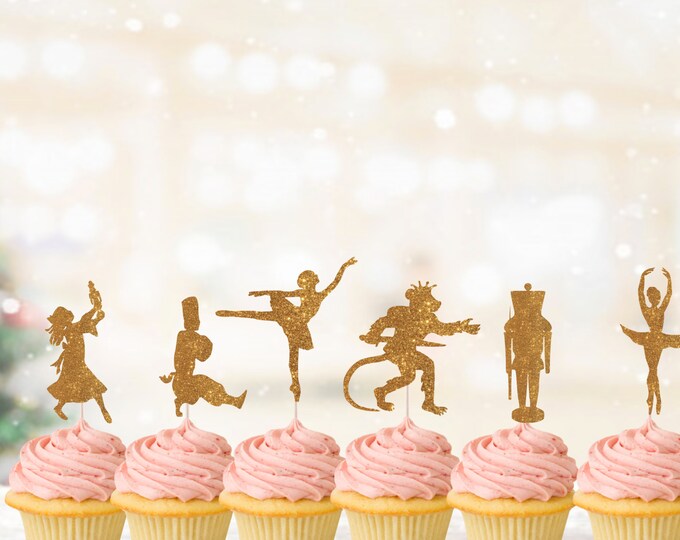 Nutcracker Ballet Cupcake Toppers / Ballet Dancer Cupcake Toppers ...