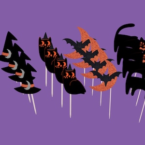 Halloween Cupcake Topper / Witch Hat Cupcake Topper / Owl Cupcake ...