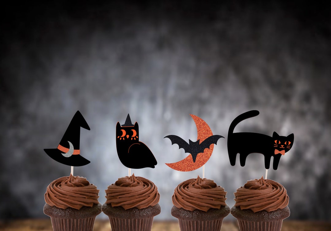 Halloween Cupcake Topper / Witch Hat Cupcake Topper / Owl Cupcake ...