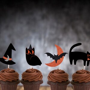 Halloween Cupcake Topper / Witch Hat Cupcake Topper / Owl Cupcake ...