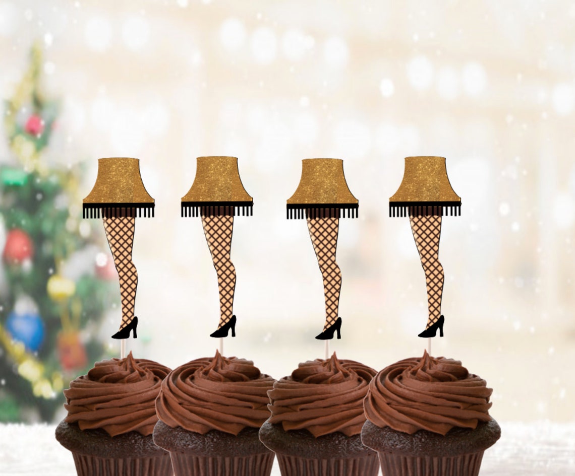 Leg Lamp Cupcake Topper / Christmas Story Cupcake Topper / | Etsy