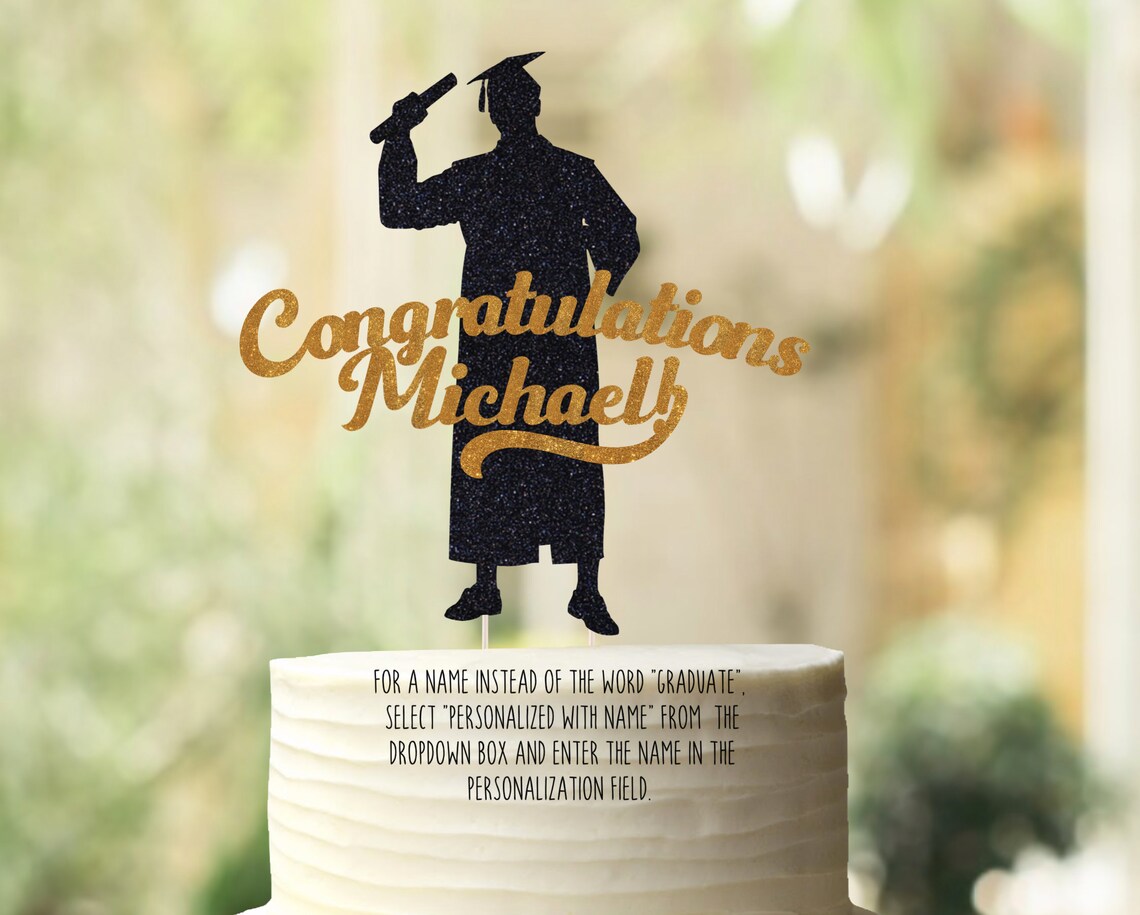 Graduation Cake Topper / Congratulations Graduate / Jumping - Etsy