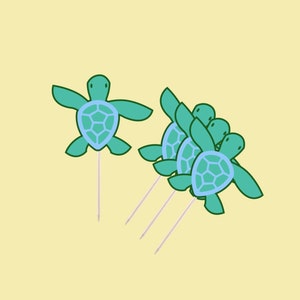 Sea Turtle Cupcake Topper / Turtle Birthday / Turtle Party - Etsy