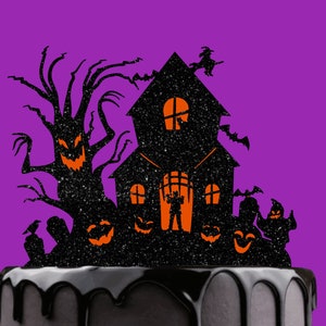 Haunted House Cake Topper / Halloween Cake Topper / Halloween Party ...
