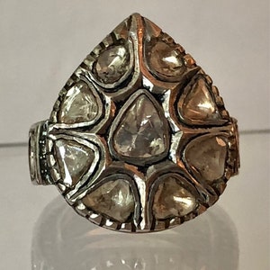 Natural Cut Polki Diamond Cocktail Ring - Etsy