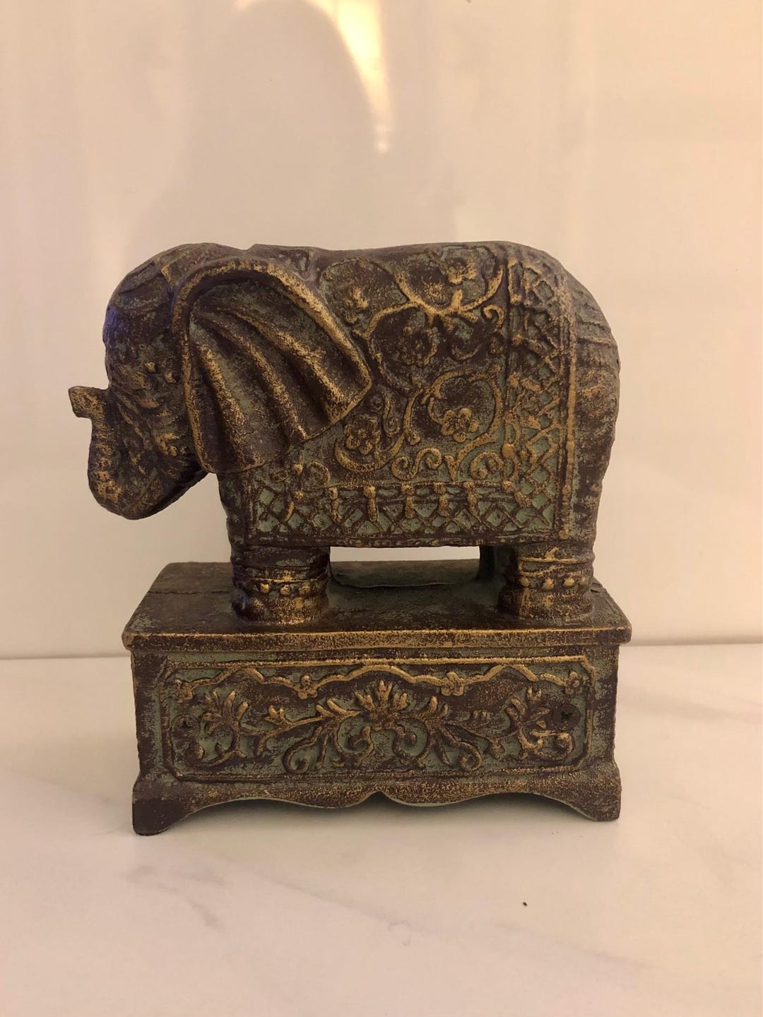 Vintage Cast Iron Elephant Door Stop - Etsy