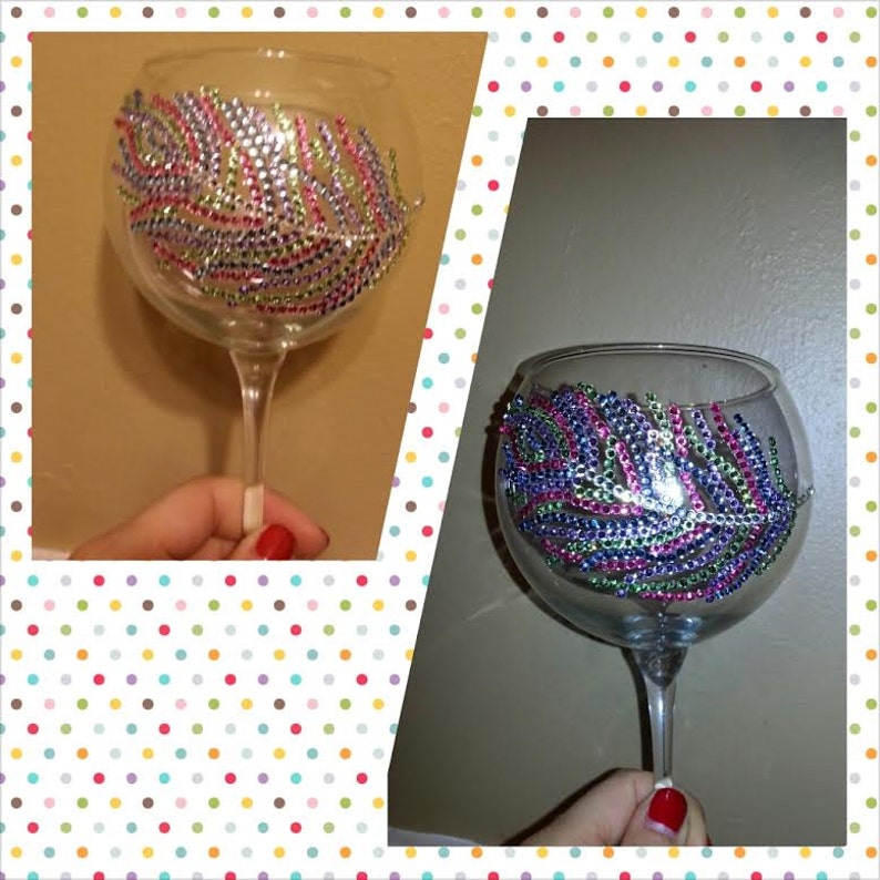 Bling Out Wine Glasses. Custom Bling Wine Cups. Drink in Style - Etsy