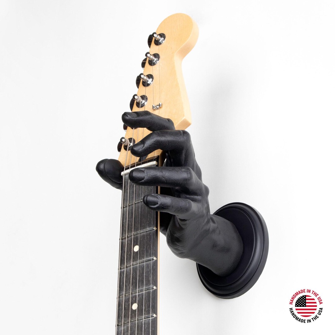 Black Left Guitar Hanger - Male Hand - Etsy