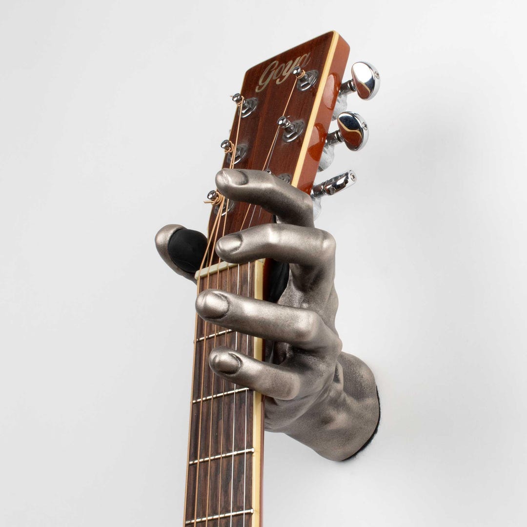 Silver Guitargrip Hand Shaped Wall Mounted Guitar Hanger - Left Grip - Etsy