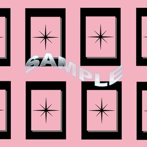 MID CENTURY Clipart PNG Seamless Download "pink Starburst Squares ...