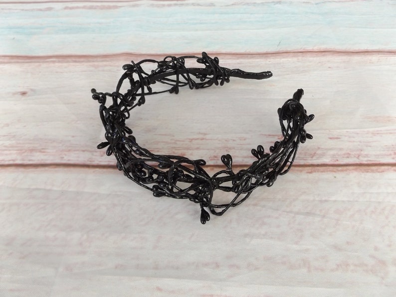 Gothic Woodland Circlet black Angel Elf Fairy Head | Etsy